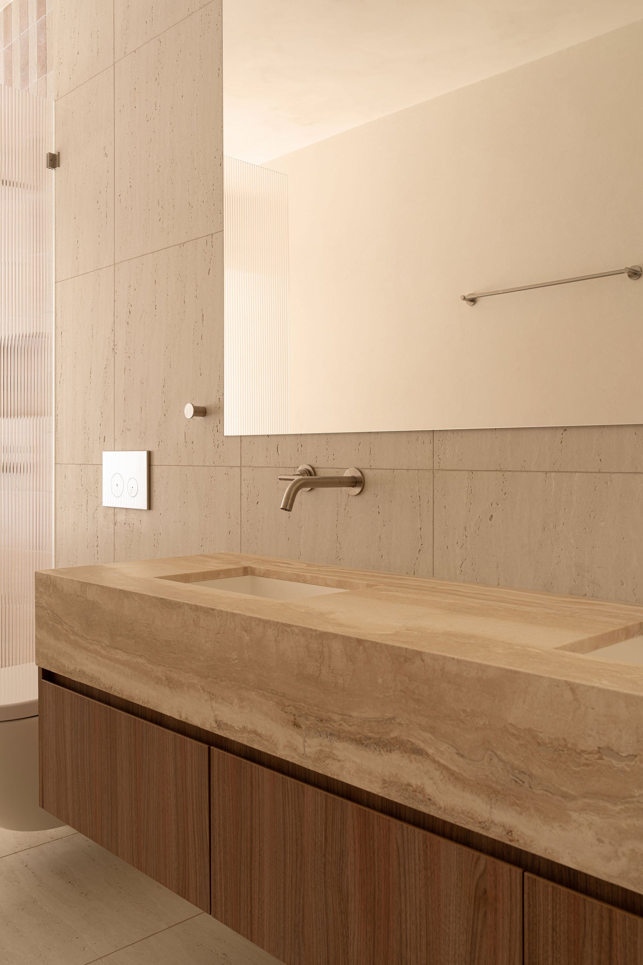 Sand Travertine Hybrid Tile – Arlo Stone & Finishes