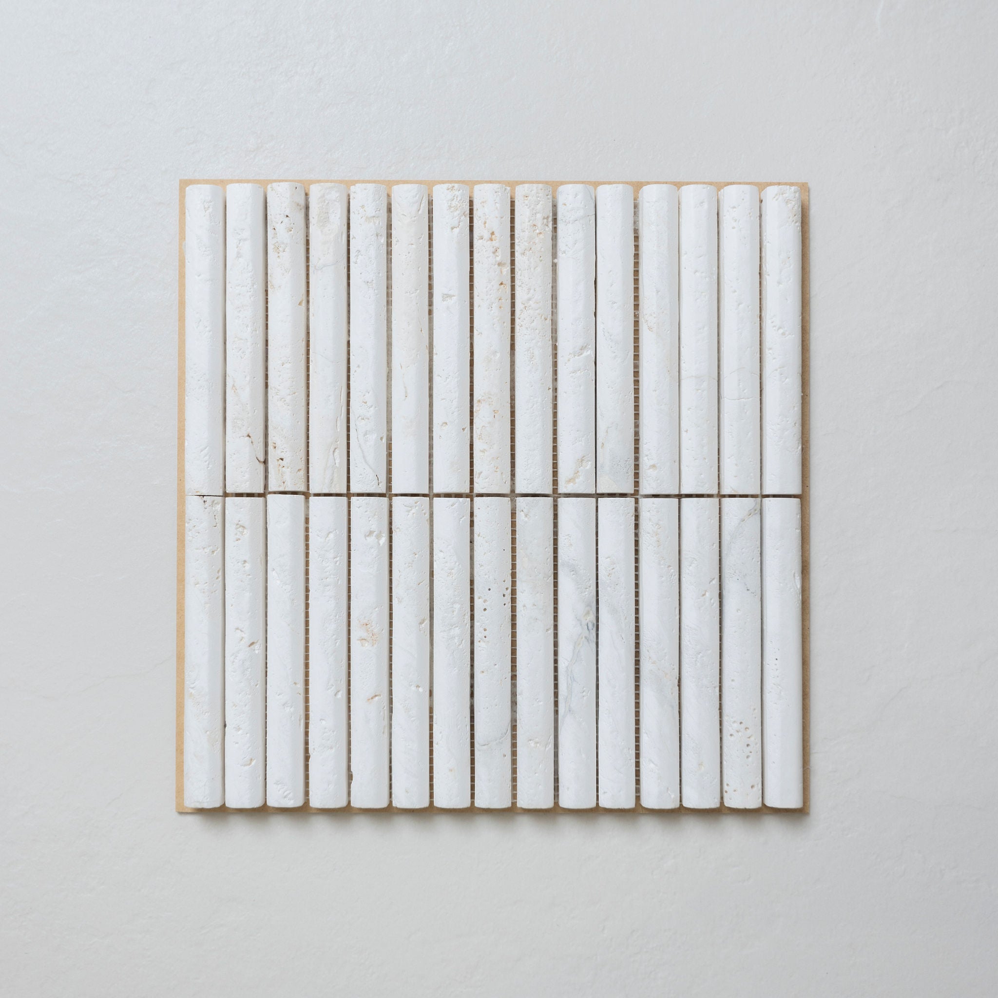 SUPERWHITE TRAVERTINE FLUTE MOSAIC – Arlo Stone & Finishes
